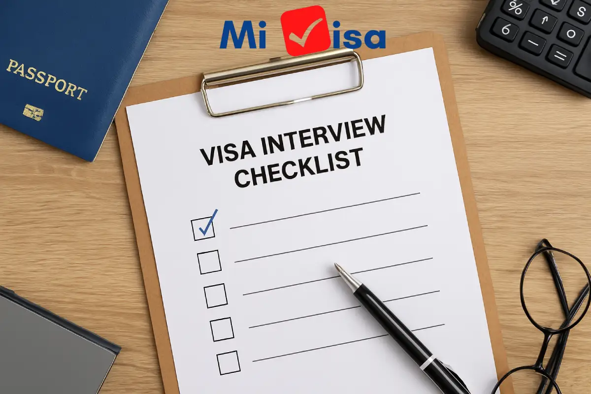 Checklist para tu entrevista de visa americana (Descarga gratis 2025) - Mi Visa